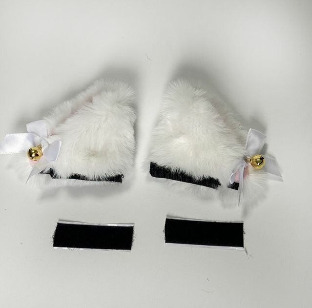 Украшения для мотоциклетных, горнолыжный шлемов. Кошачьи ушки (Белый)