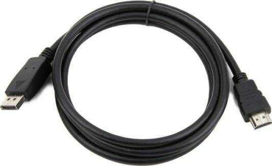Кабель DisplayPort->HDMI Cablexpert CC-DP-HDMI-3M, 3м, 20M/19M, черный, экран, пакет