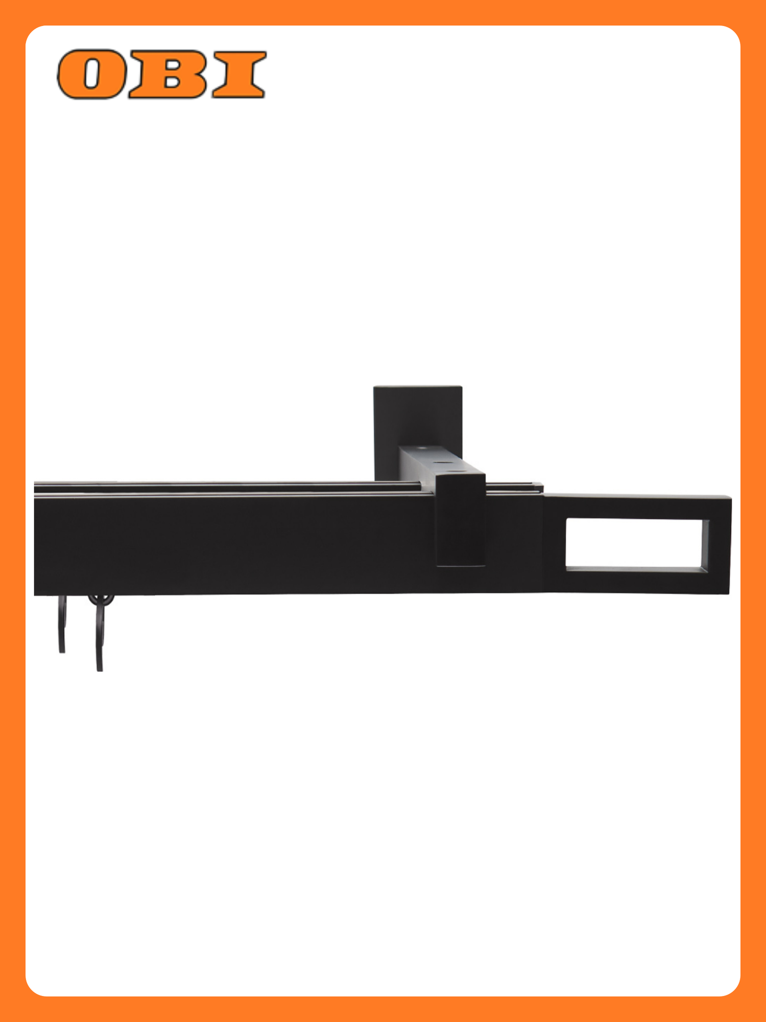 Карниз Arttex двухрядный хай-тек черный 320 фрейм