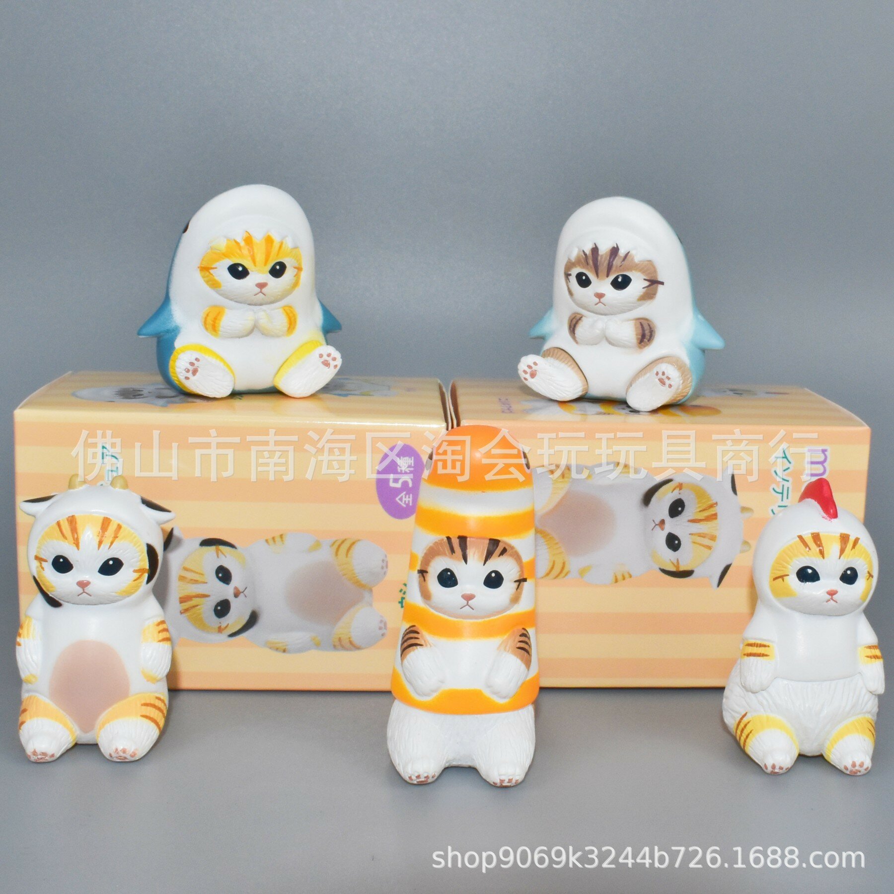 Новый японский милый питомец темпура жареные креветки кошка Акула кошка витое Яйцо Украшение кукла ручной работы DLY