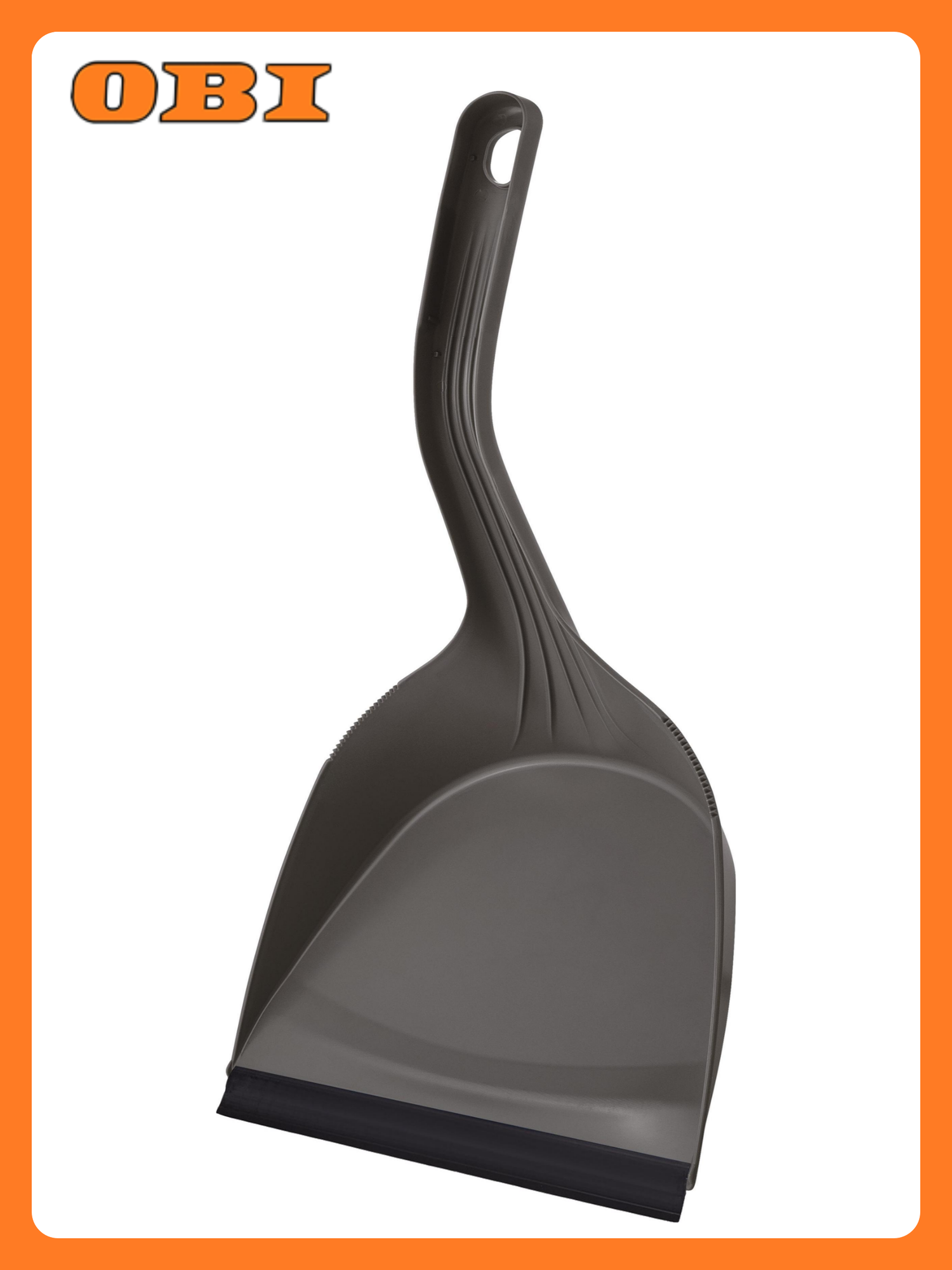 Совок SPIN&CLEAN ROCK’N’ROLL, с ручками 21 см, с кромкой, антрацит