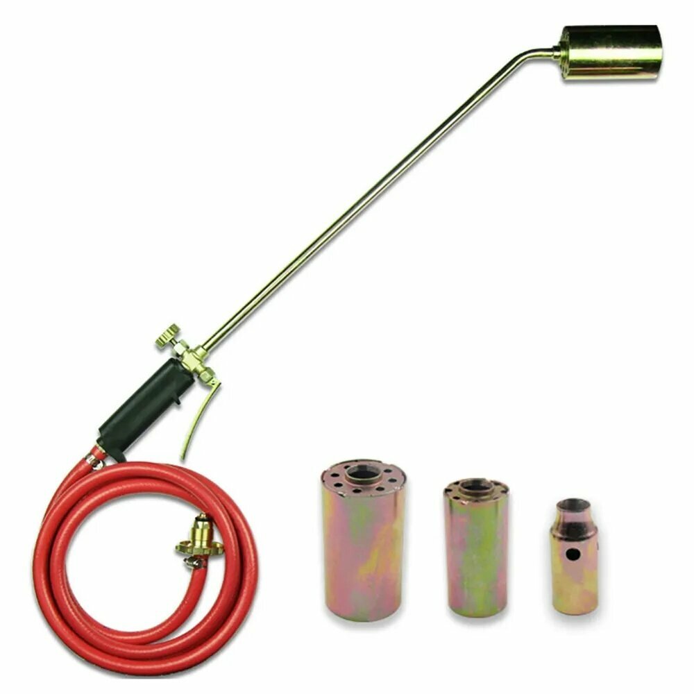 Пропановый огнемет для прополки, портативный пистолет для сжиженного газа для борьбы с сорняками, горелка для сорняков с регулируемым пламенем, простая в использовании