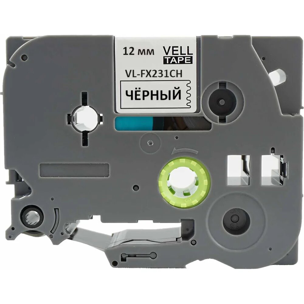 Лента Vell VL-FX231CH с чипом, термотрансферная, черный на белом, полиэтилентерефталат, совместима с принтерами — фото 1