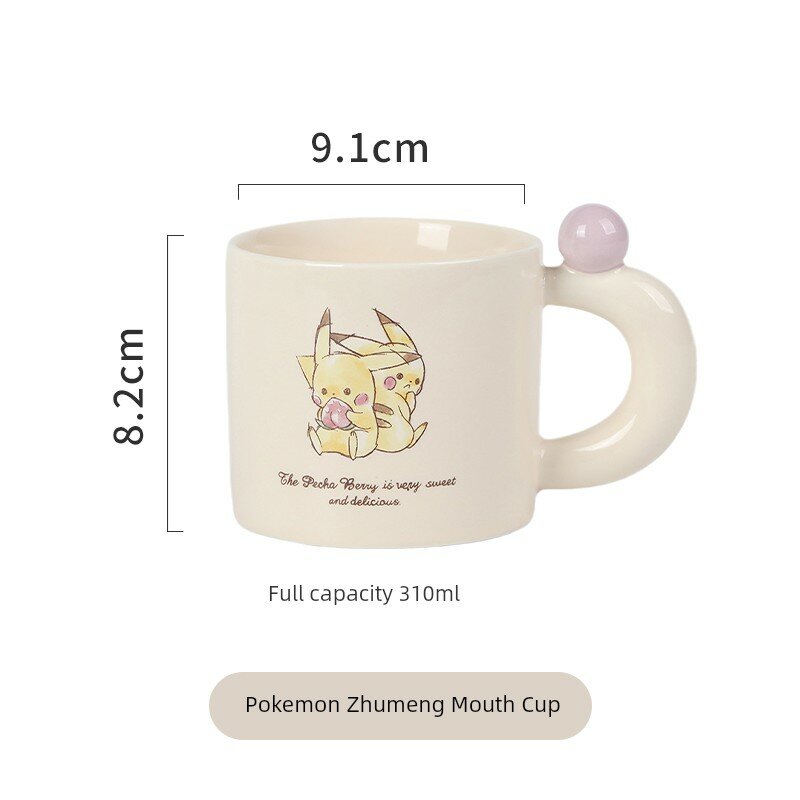 Керамическая кружка с темой Pokémon, серия Dream Builder Shunxiang, 12 унций, фиолетовая для чая или кофе, готова к