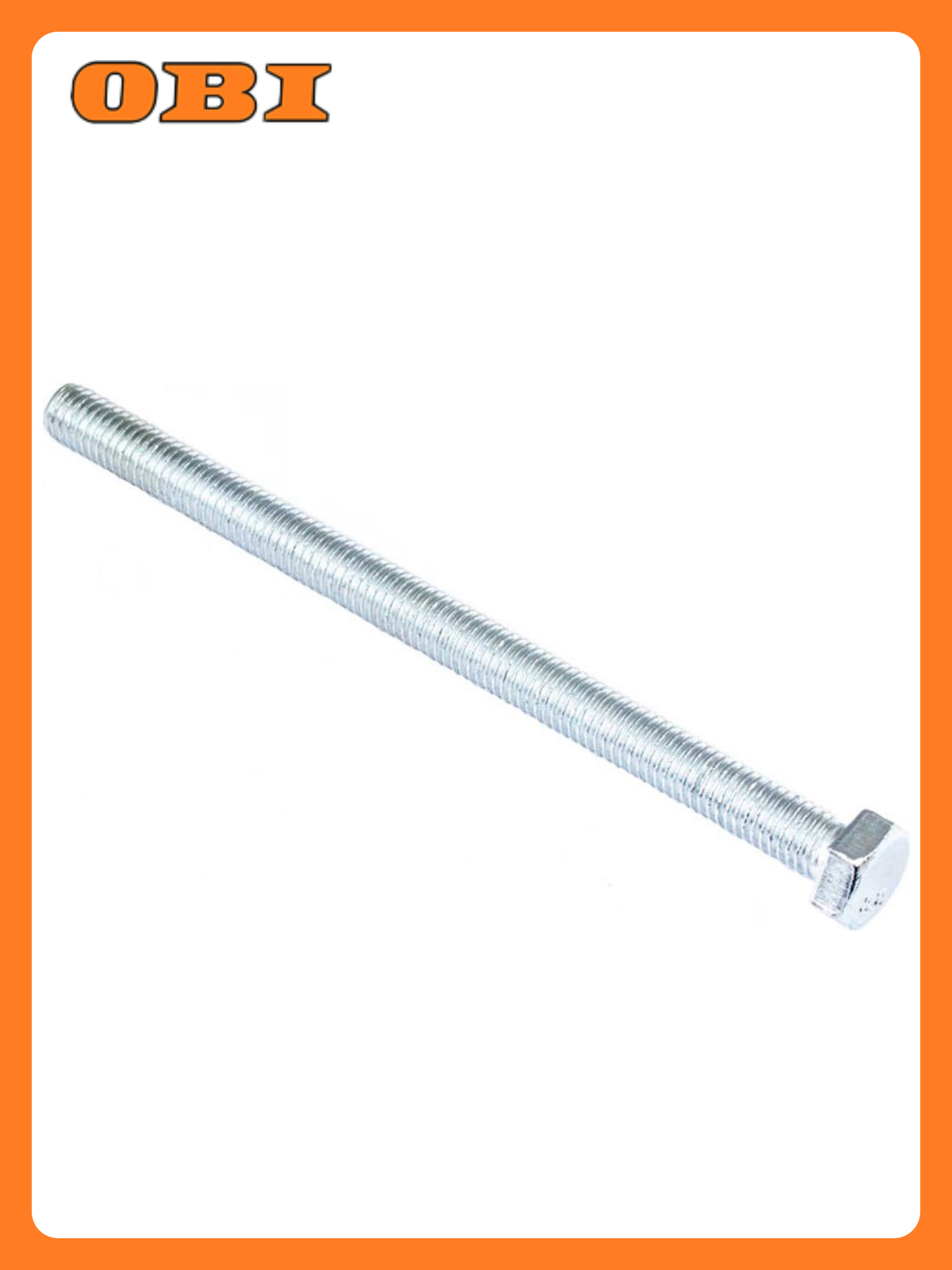 Болт Стройбат DIN 933, шестигранный, оцинкованный, сталь, 2 шт