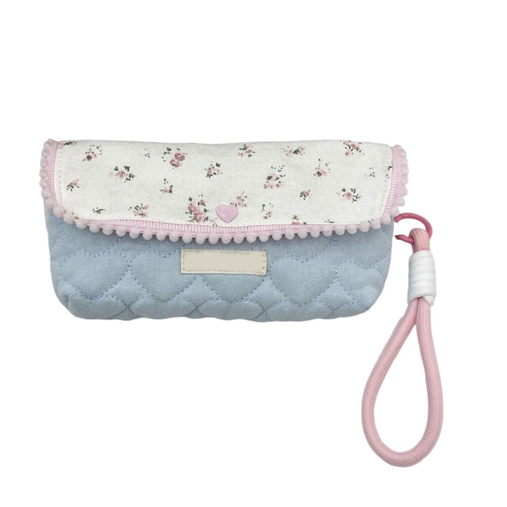 Пенал в цветочек с ремешком, чехлы для карандашей, сумка-органайзер для карандашей