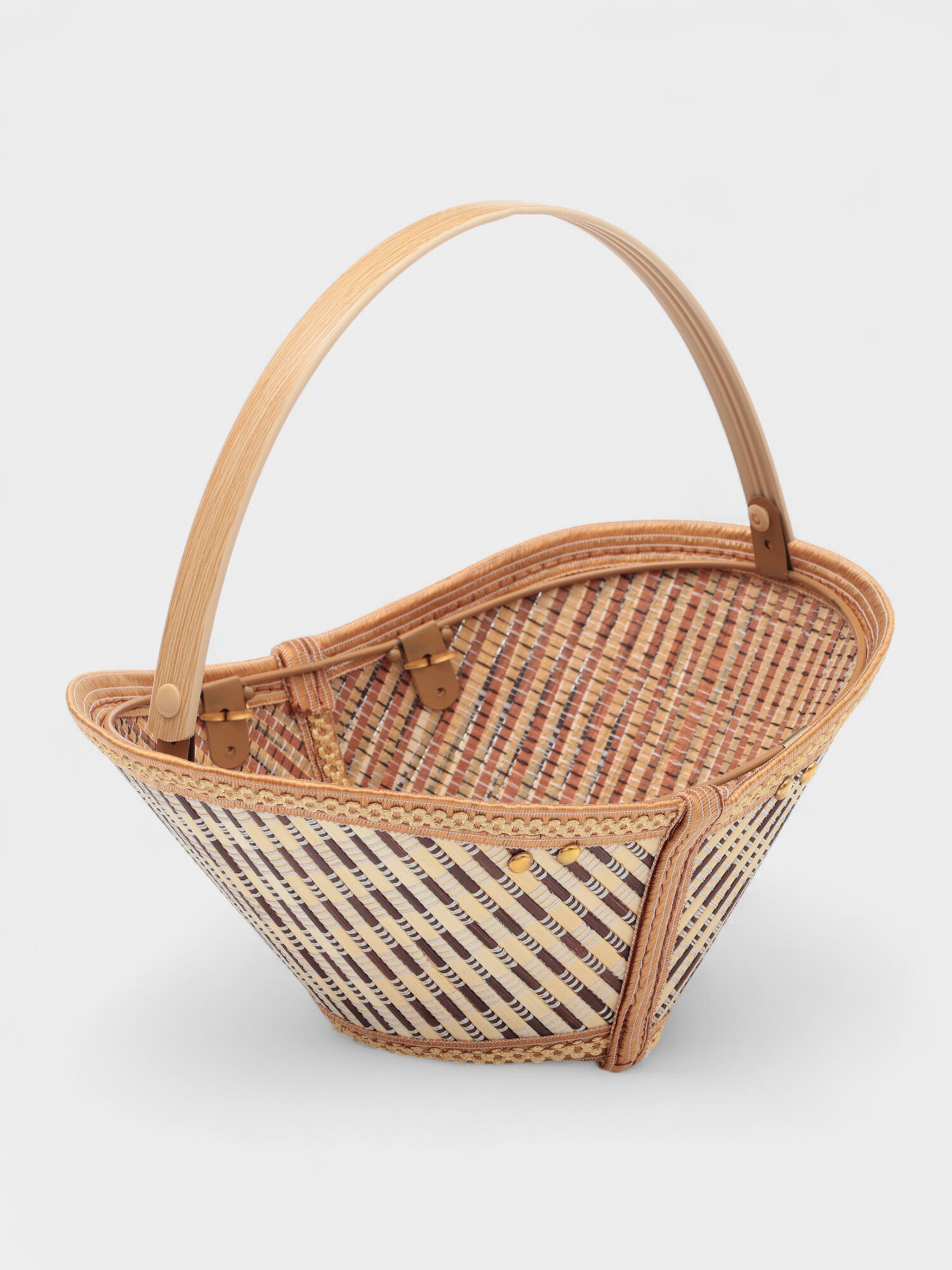 Корзина Доляна Nature, для хранения, 28×19×14 см, бамбук, коричневый