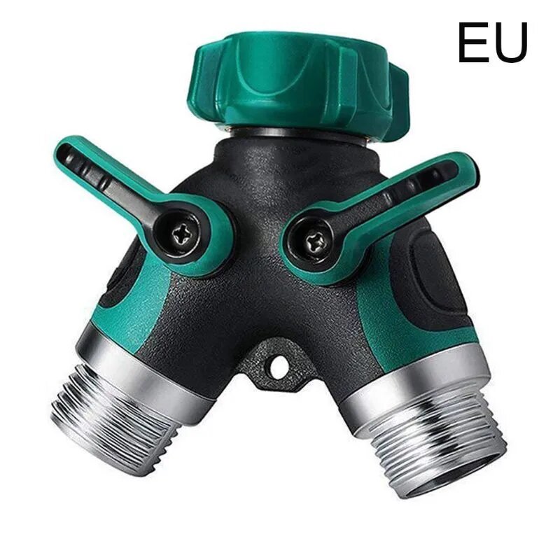 (1 шт.) Y-образный шунтирующий разъем, один вход и два выхода, двухходовой шунт, кран высокого давления, водопроводная труба, водоотделитель -зеленый европейский стандарт