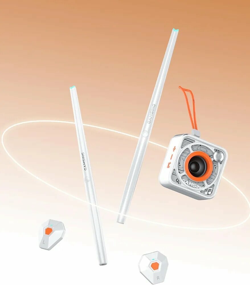 Портативный Электронный Барабан для Дома и Студии , Тихий Электронный Набор с Воздушными Палочками , 3.5 мм Вход, белый