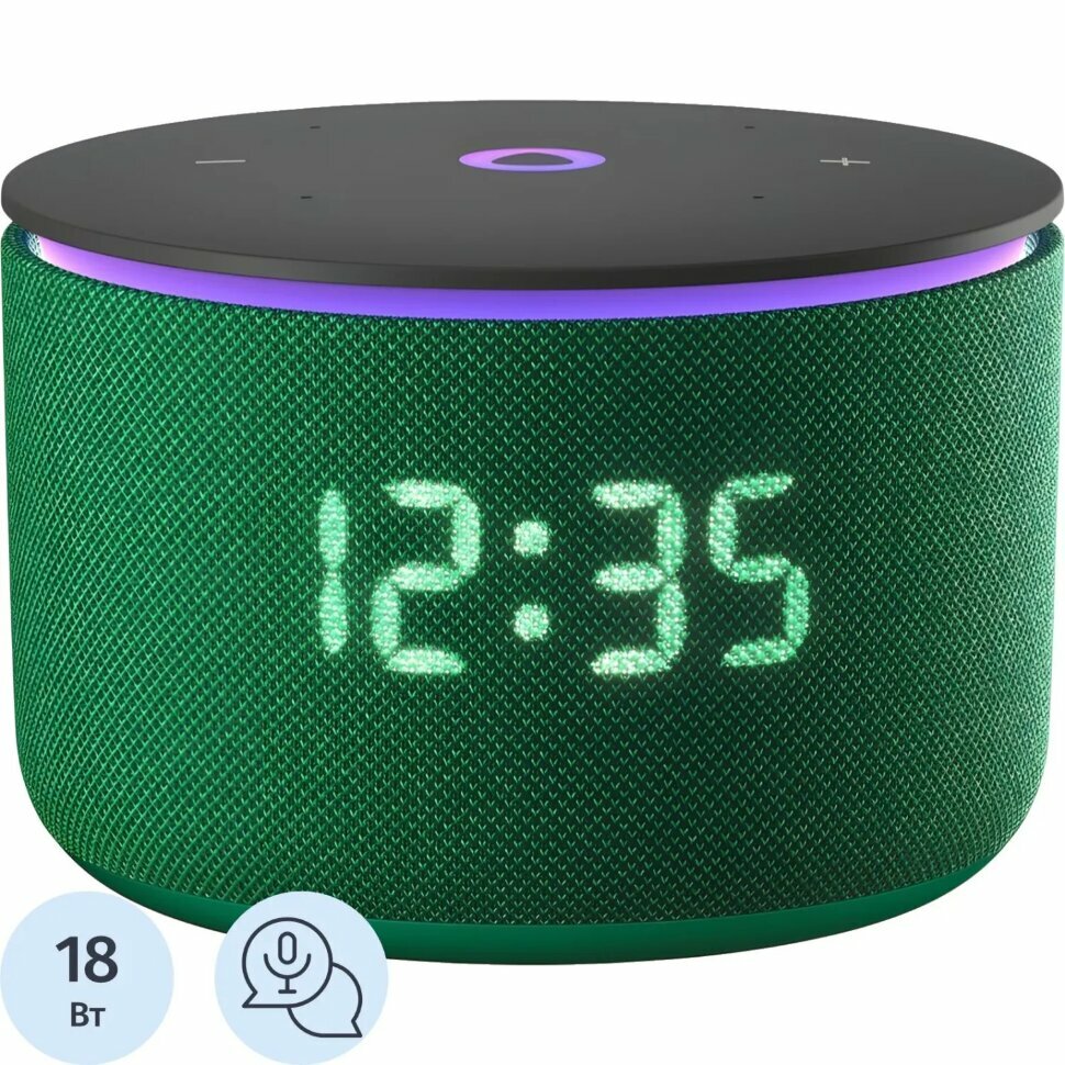 Умная колонка Яндекс Станция Мини 3 Про, Zigbee, зеленый (YNDX-00059GRN), 2426500