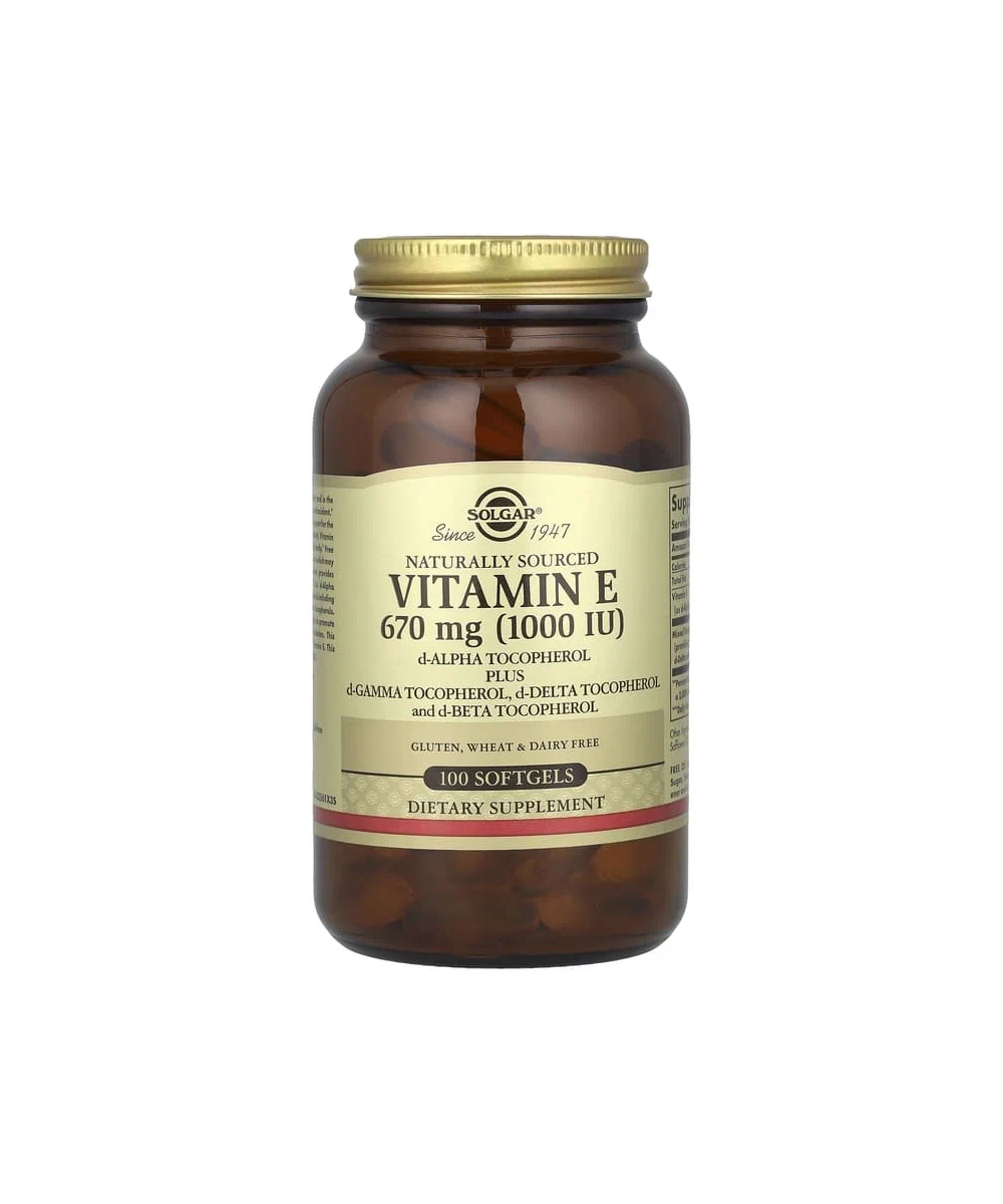 Solgar Vitamin E Mixed, Витамин Е 670 мг (1000 МЕ) (d-альфа токоферол и смешанные токоферолы) 100 гелевых капсул