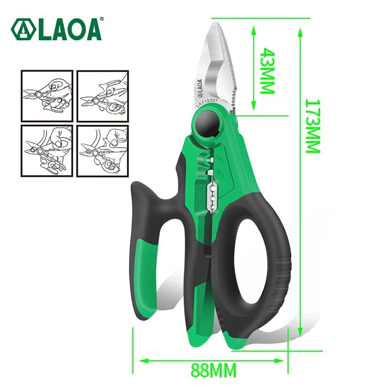 LAOA Электроножницы из нержавеющей стали 6/7 дюймов 7 inch LA119307