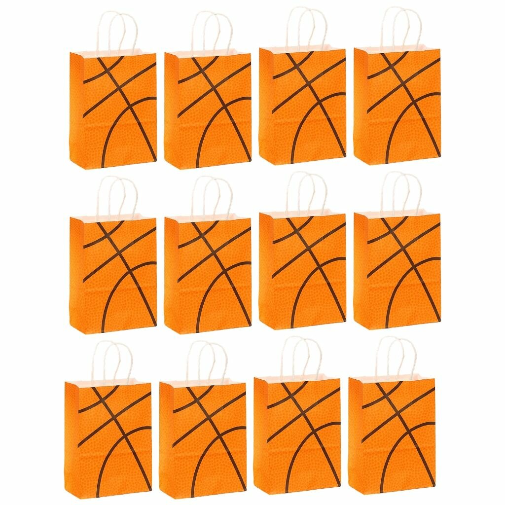 12 бумажных пакетов с футболом для детских праздников