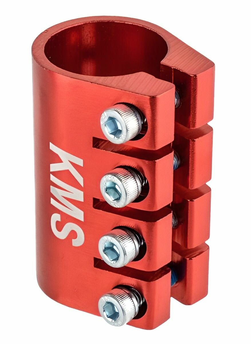 Зажим руля для трюкового самоката KMS 4 болта 31,8 мм IHC красный 806109