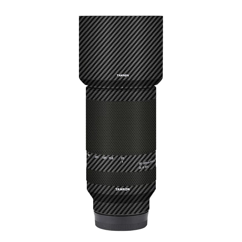 Защитная пленка для объектива Tamron 70-300mm F4.5-6.3 с матовой текстурой Carbon Fiber, 3M клей
