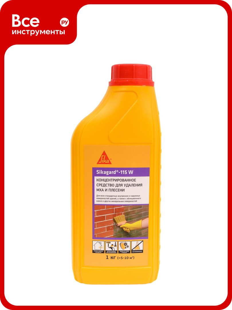 Концентрированное средство для удаления мха и плесени канистра SIKA 1 кг gard-115 W 813995 для удаления плесени