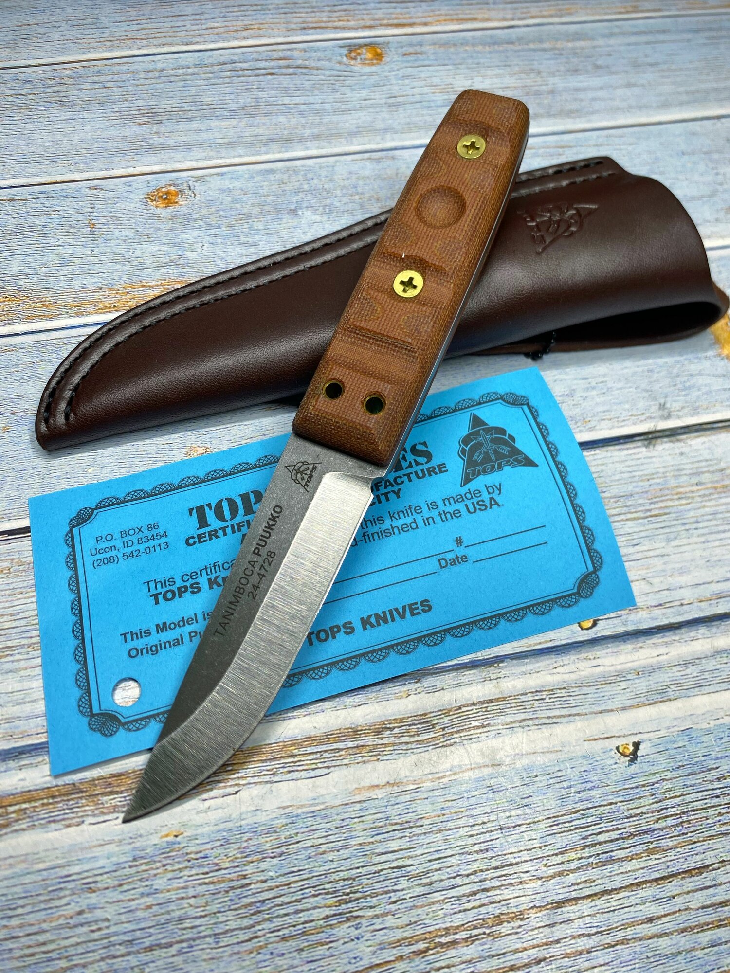 Нож TOPS Knives Tanimboca Puukko with Rocky Mountain Tread, TPUK01RMT