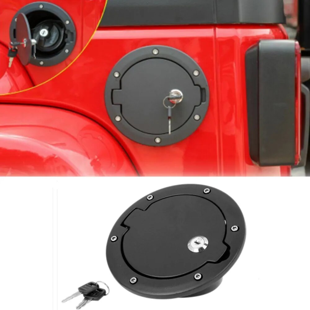 Черная крышка топливного бака Jeep Wrangler JK JKU 2007-2018 с ключом