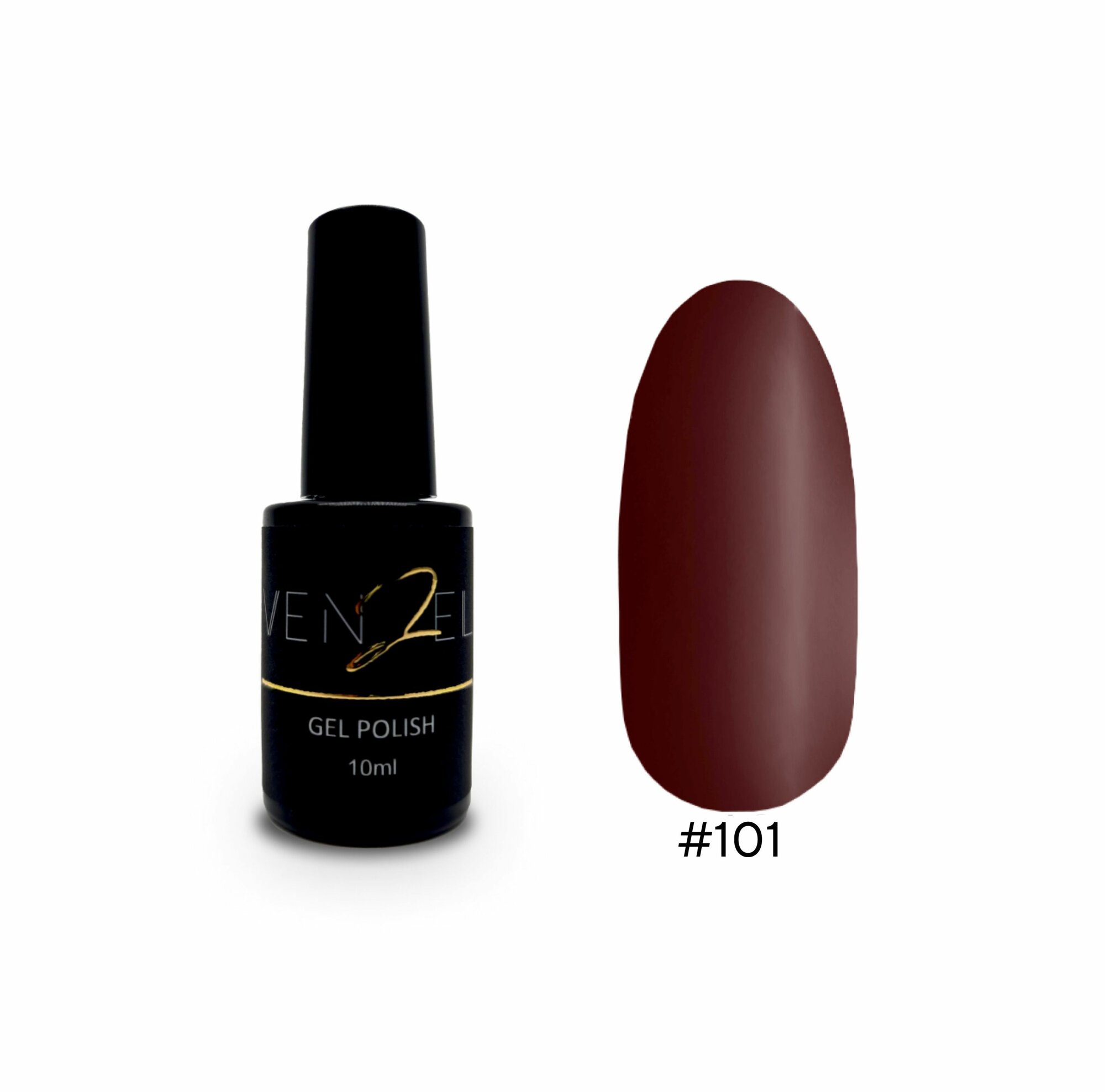 Venzel-101 бордовый гель-лак для ногтей, плотный 10ml