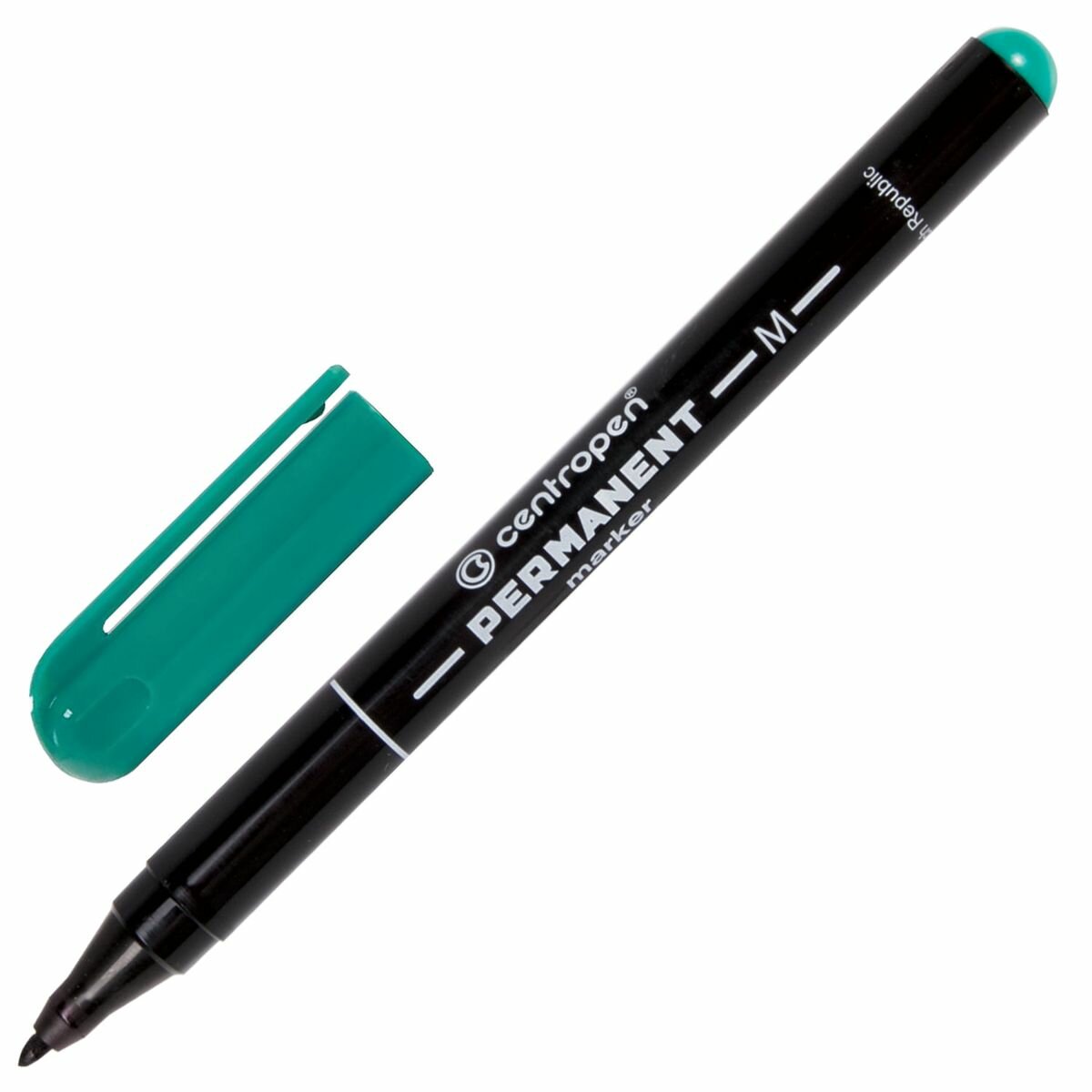 Маркер перманентный Centropen 2846 (1мм, игольчатый наконечник, зеленый) (2846/10), 1шт.