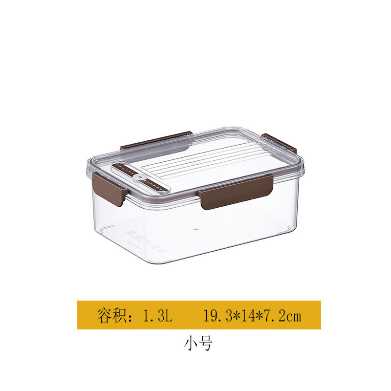 Маленький контейнер для хранения пищи с микроволновой безопасностью, пищевой ПП-материал, 1300 мл, для фруктов и