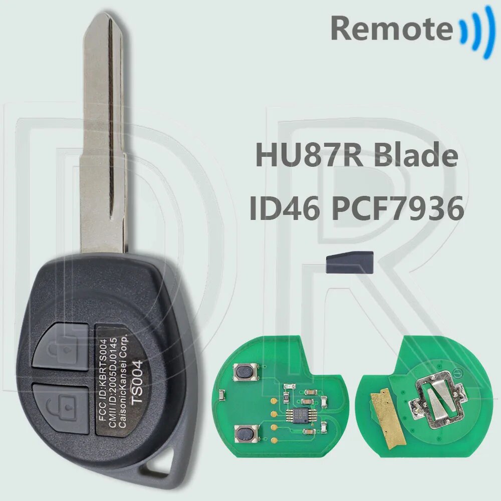 Дистанционный ключ Suzuki HU87R, ID46 PCF7936, 4 кнопки