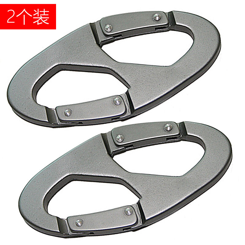 Карабин для кемпинга на открытом воздухе, большая подвесная пряжка без замка, алюминиевый сплав, D-образная