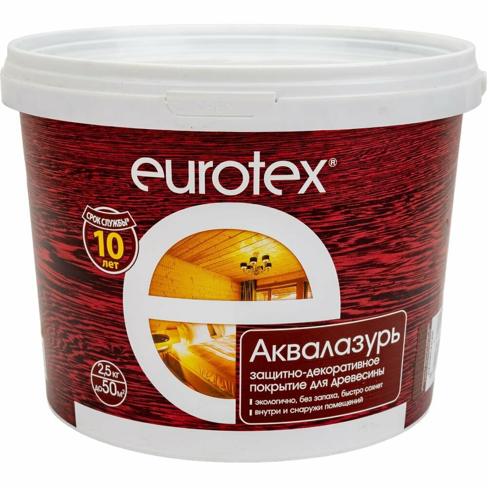Защитно-декоративное покрытие для древесины Eurotex Eurotex