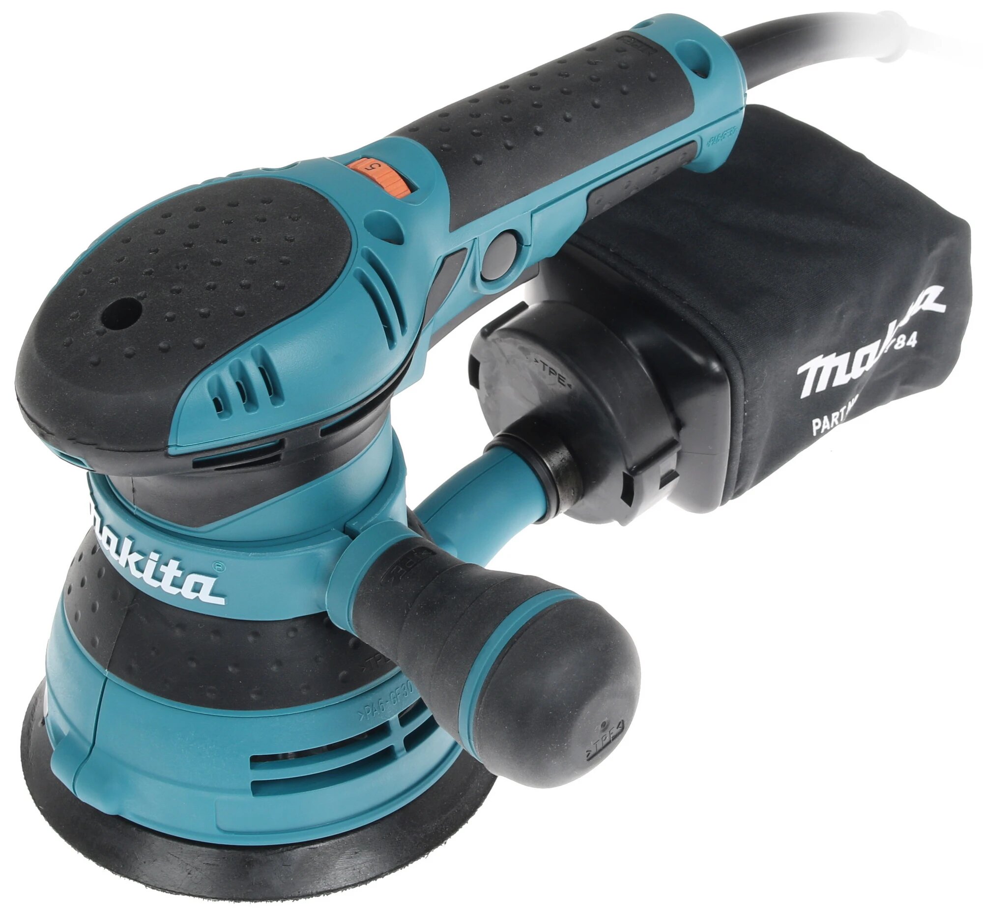 Шлифмашина эксцентриковая сетевая Makita BO5041 синий/черный, 300 Вт