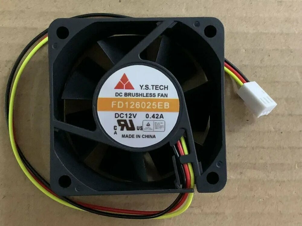 Y.S.TECH FD126025EB 12V 0.42A Двойной шаровой вентилятор 3 линии 60 * 25мм -