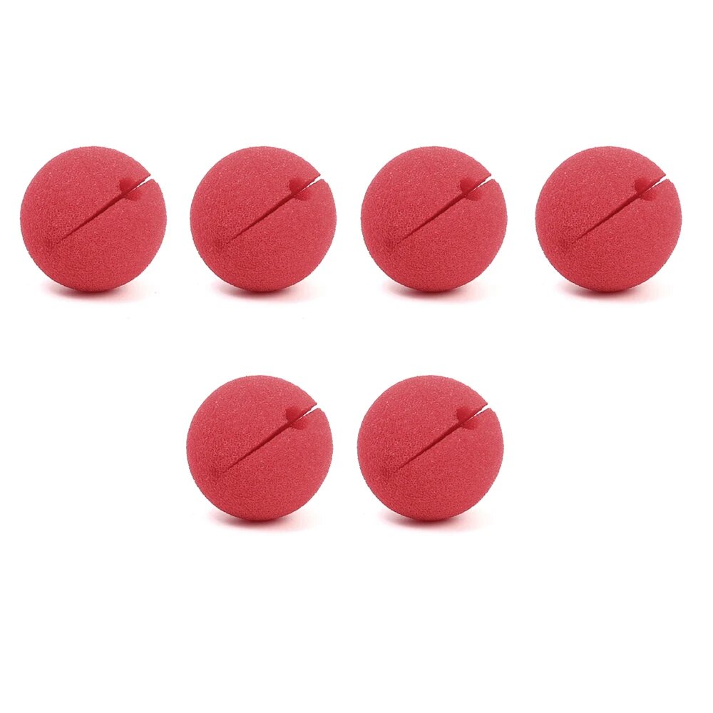 Красный губчатый нос клоуна, 10 шт. 6PCS