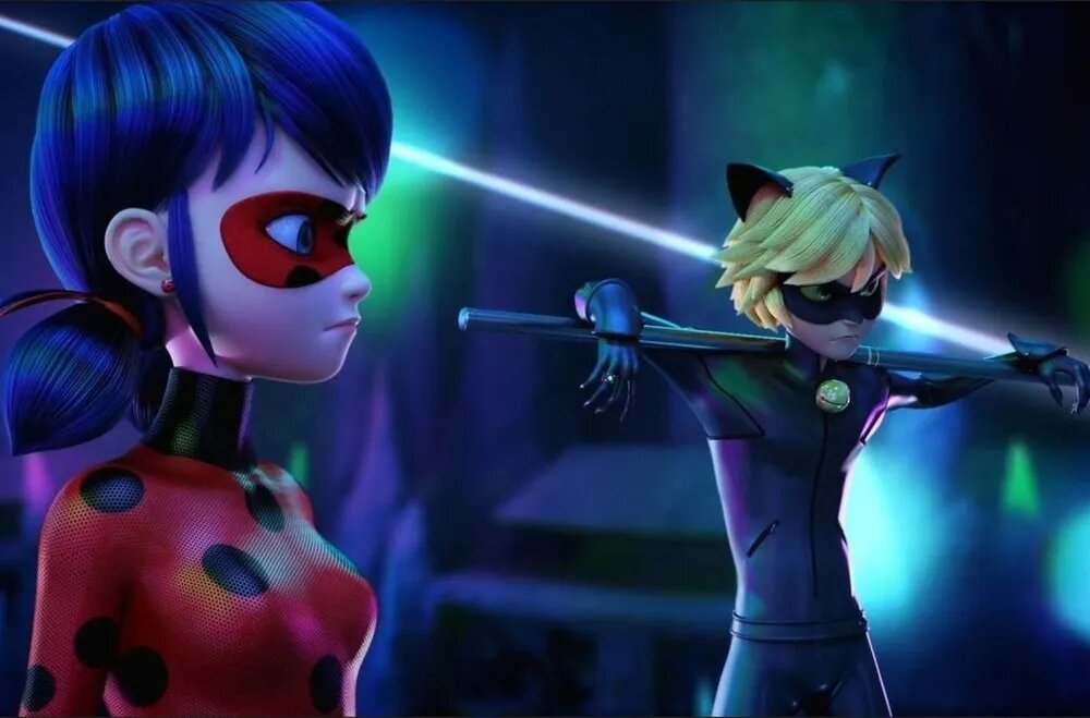 Алмазная Мозаика "Леди Баг И Супер-Кот" 40х50 См Алмазная Вышивка / Картина Стразами Подарков / Украшения