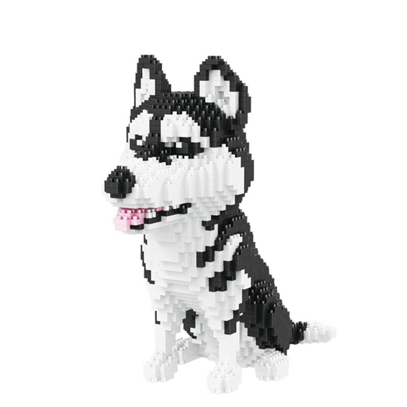 16013 Pet Diamond Mini строительный блок Тедди Шнайдер Дашшонд Хаски Коки Колли Собака 3D Животный Модель Блок Игрушка Чулки Блок (Серый)