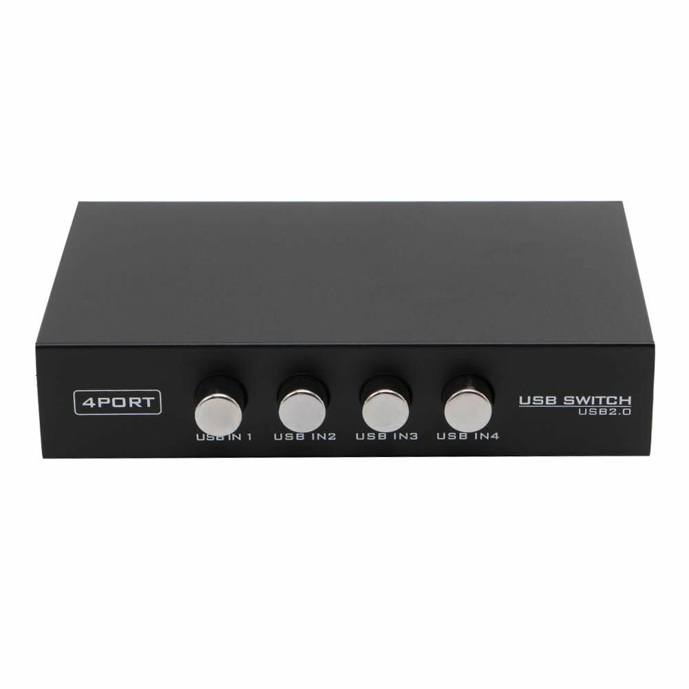 USB Разветвитель для принтера 4 в 1 Ручной KVM конвертер