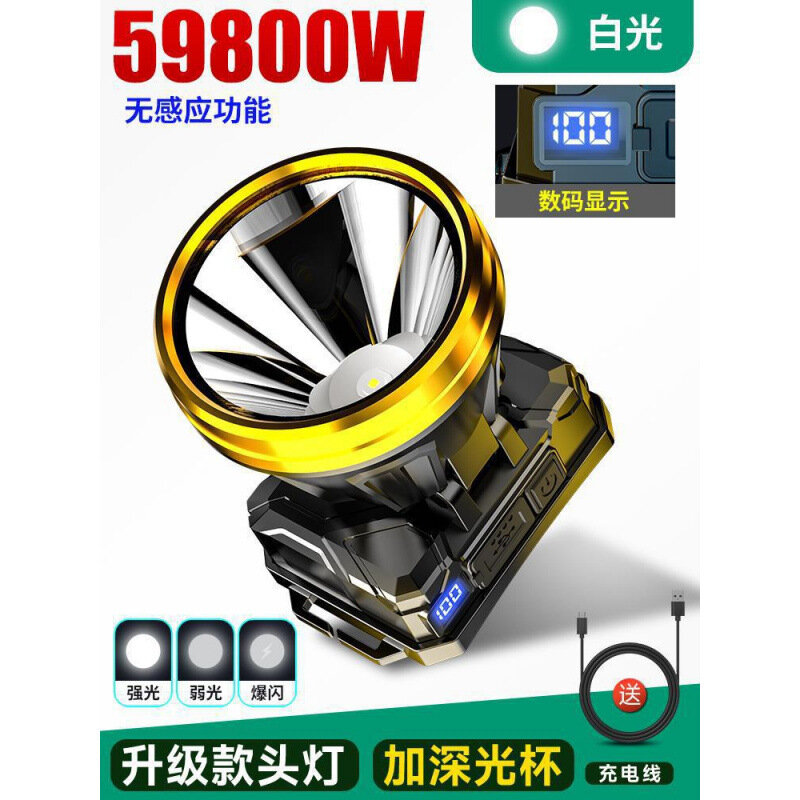 ⭐Новая модель налобного фонаря, мощный свет, ультраяркий шахтерский фонарь, ночной рыбалки, наружного походного освещения, налобный фонарь, фонарик для строительной площадки, батарея⭐