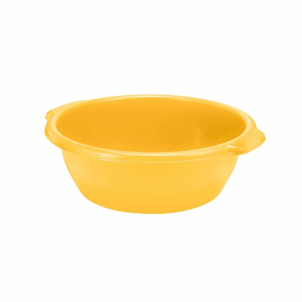 Таз хозяйственный Бытпласт овальный, 17,5 л, желтый, рифленое дно