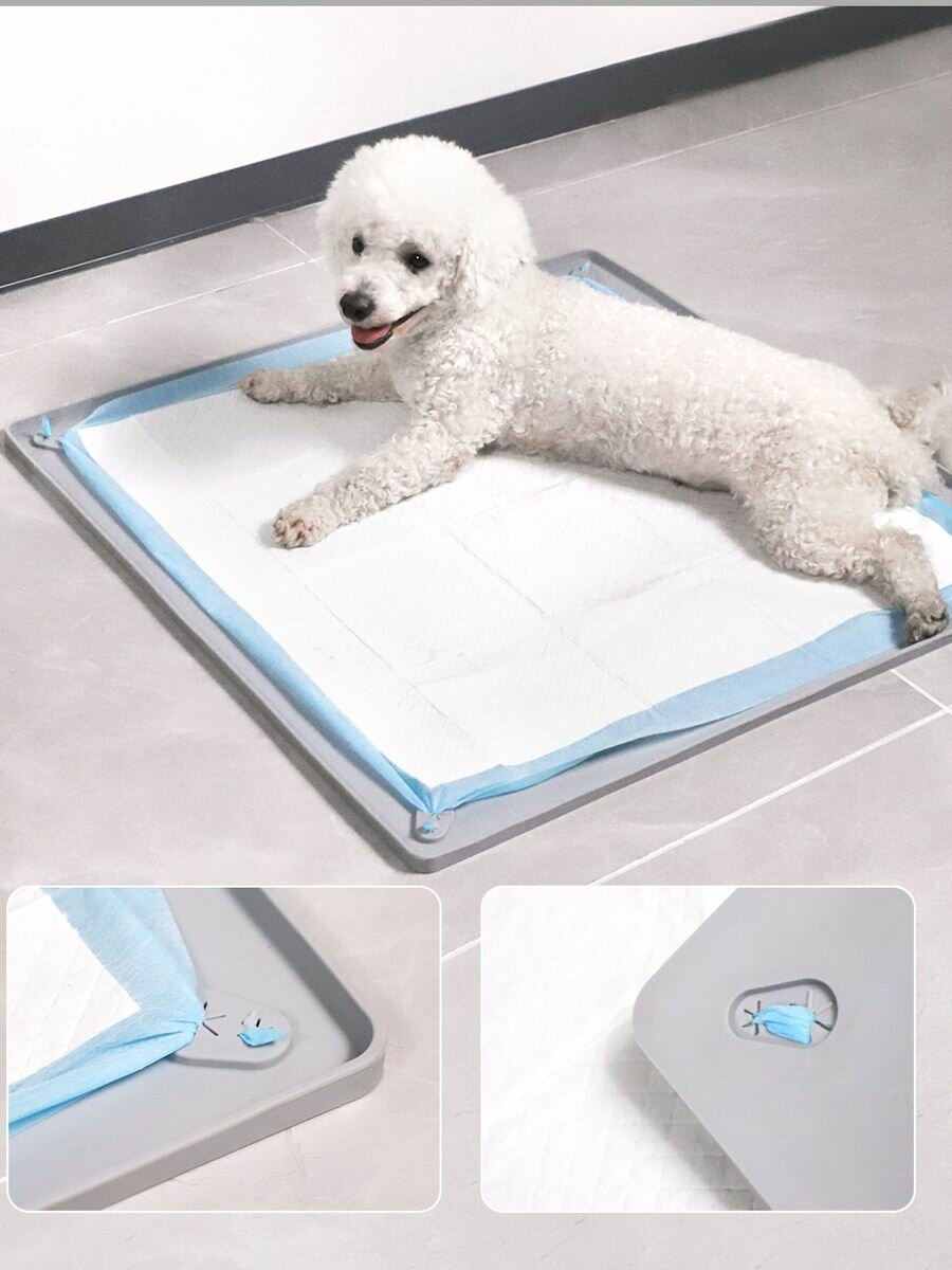 Лоток для собак под пеленку, силиконовый лоток под пеленку для собак, многоразовый, 60x40 см