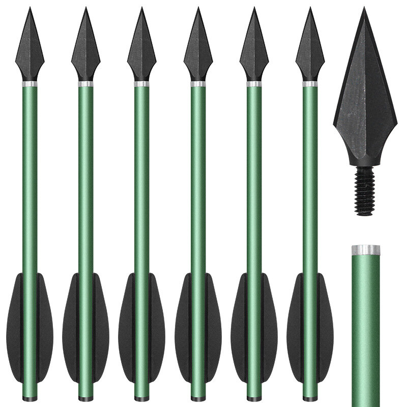 Горячая распродажа SG, новый продукт 6.4inch года, металлический алюминиевый стержень, короткая стрела 16 см, резиновый хвост, заменяемая карбоновая стальная наконечник стрелы, внешний диаметр 6 мм, маленькая стрела