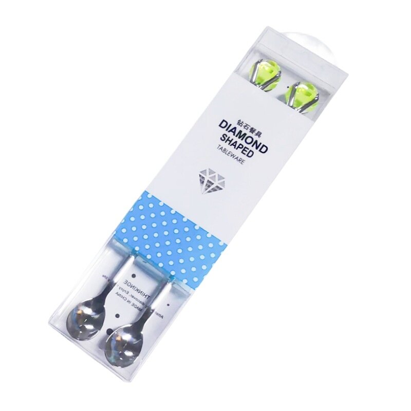 Трансграничная Алмазная ложка для смешивания длиной 22 см креативная ложка для чая с молоком акриловая ложка из