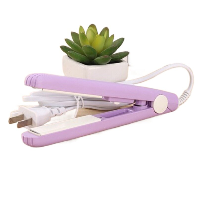 Мини-выпрямитель для волос Дорожный электронный утюжок для волос с алюминиевыми пластинами портативный новый мини-утюжок для волос автомобиль EASY зарядка мини Маленький выпрямитель для волос многоцветный Ahsanstore.pk