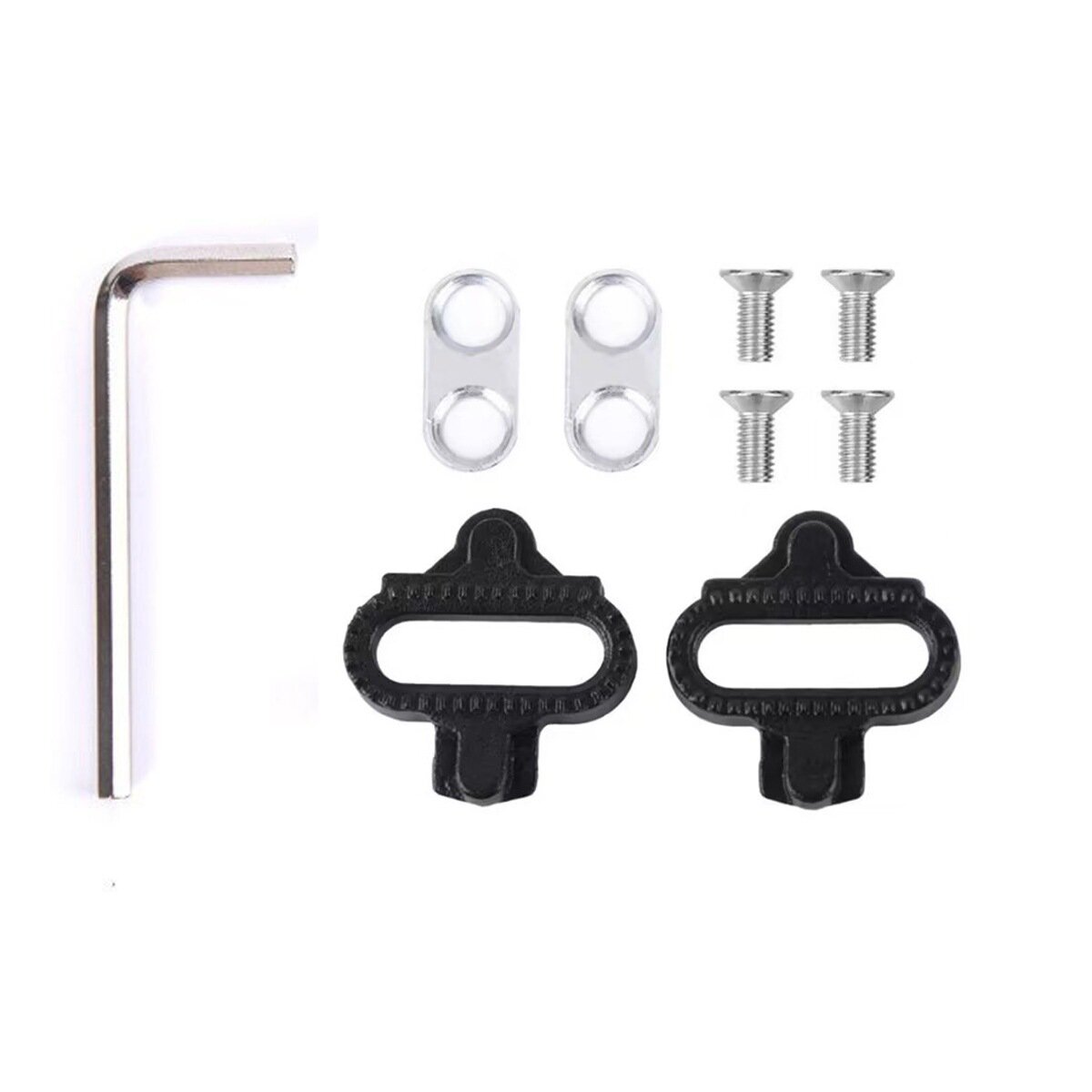 Крепления для обуви для велосипеда, совместимые с системой SPD, для горных и дорожных велосипедов, аксессуары для обуви LOOK, креплённое основание (X-крепёж [белые винты, белые прокладки])