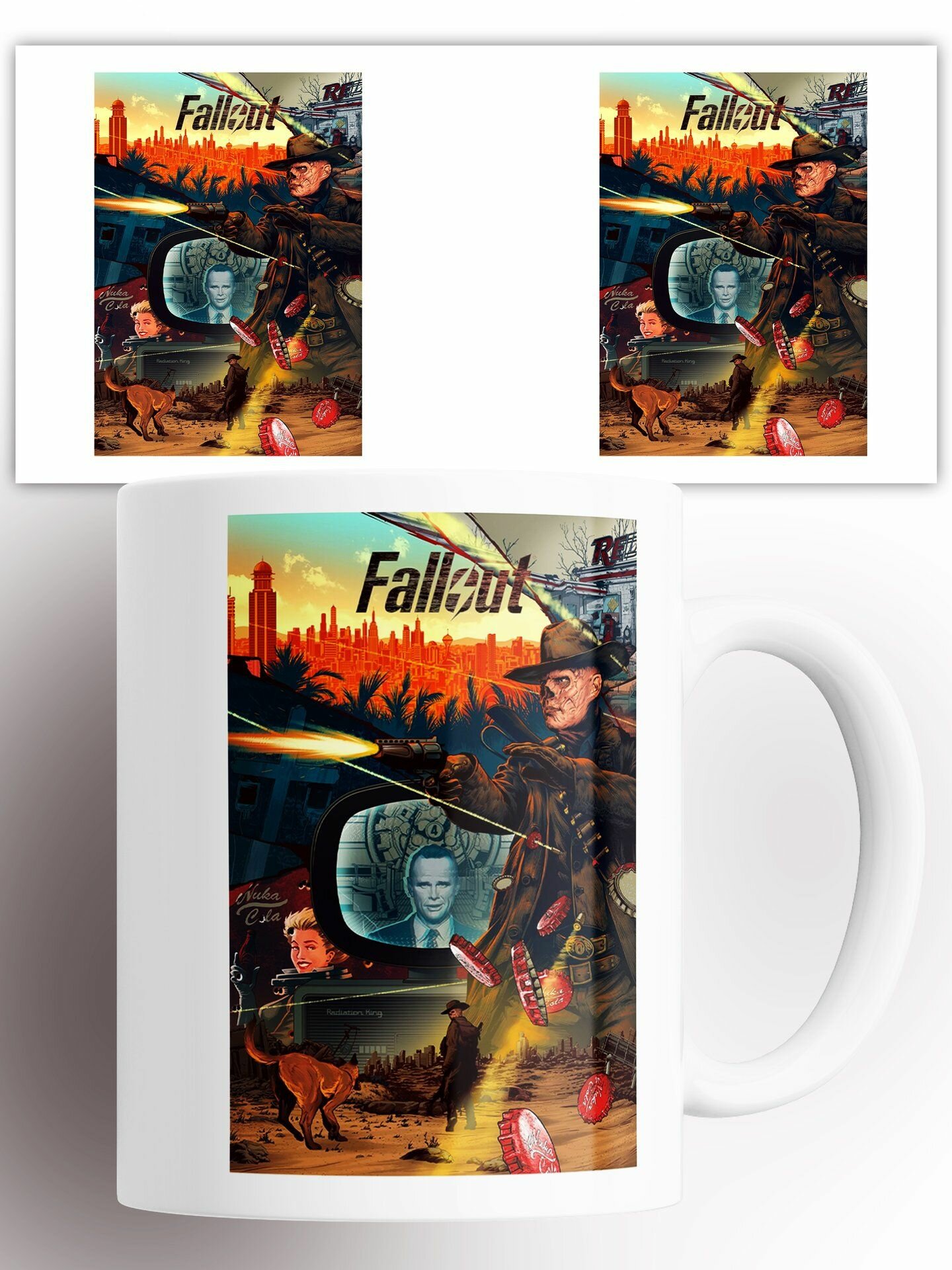 Кружка сериал Фоллаут Гуль постер 330 мл