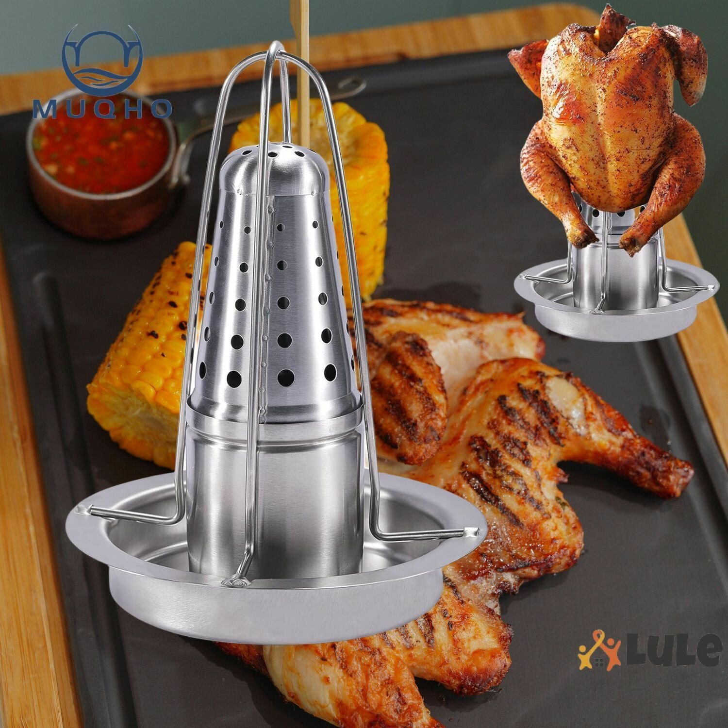 Ростер для курицы, Нержавеющая сталь, 0 л