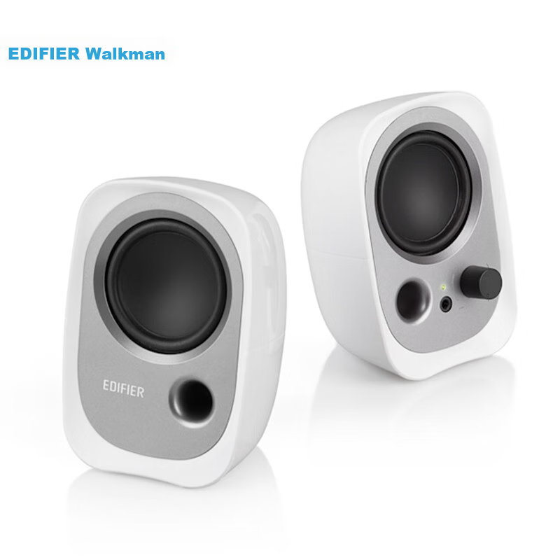 Edifier R12U Stylish Entry-Level Mini 2.0 Desktop Speakers, Laptop Speakers, Computer Speakers, White