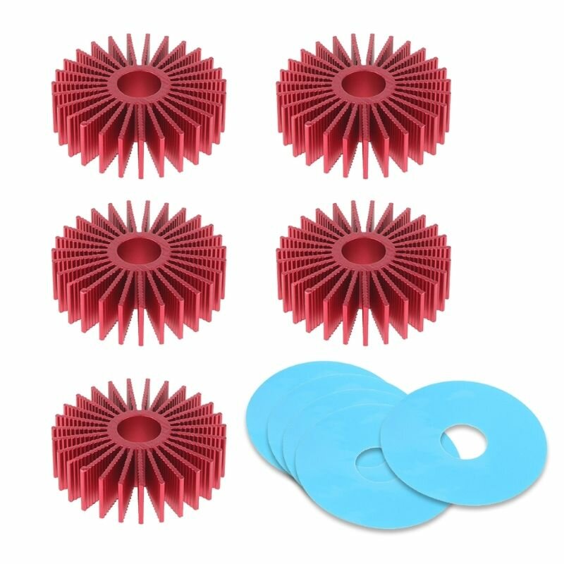 Аксессуары для 3D-печати 36 круглых радиаторов с приводом от шагового двигателя подходят для Voron-красный-5 шт