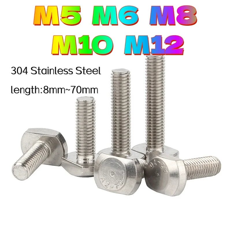 Т-образные болты GB37 из нержавеющей стали M5 M6 M8 M10 M12 M10x25mm-1pcs
