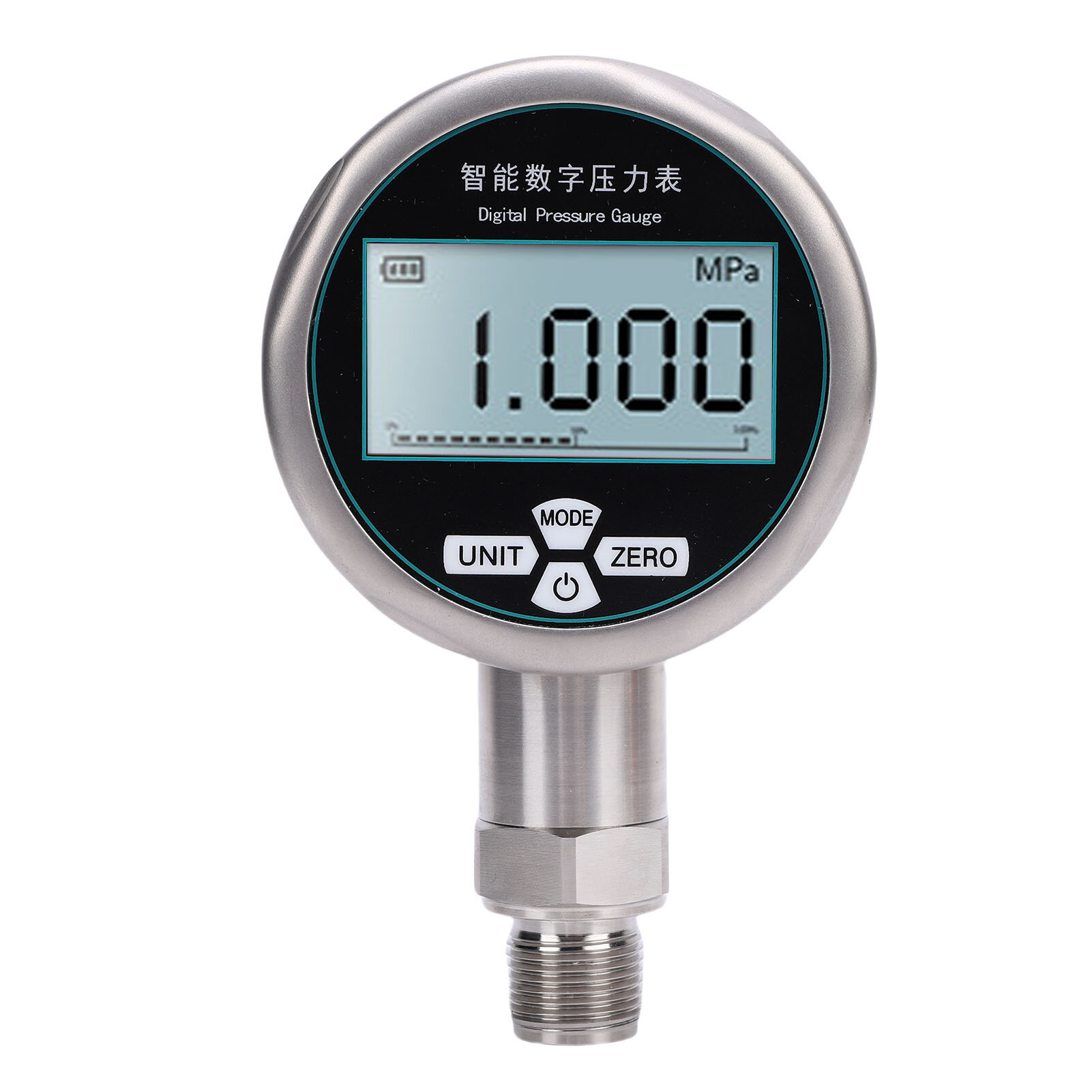 Цифровой манометр с 5-разрядным дисплеем, точный электронный тестер для воды, нефти, газа и жидкостей, диапазон 0-1 МПа, 7 делений.