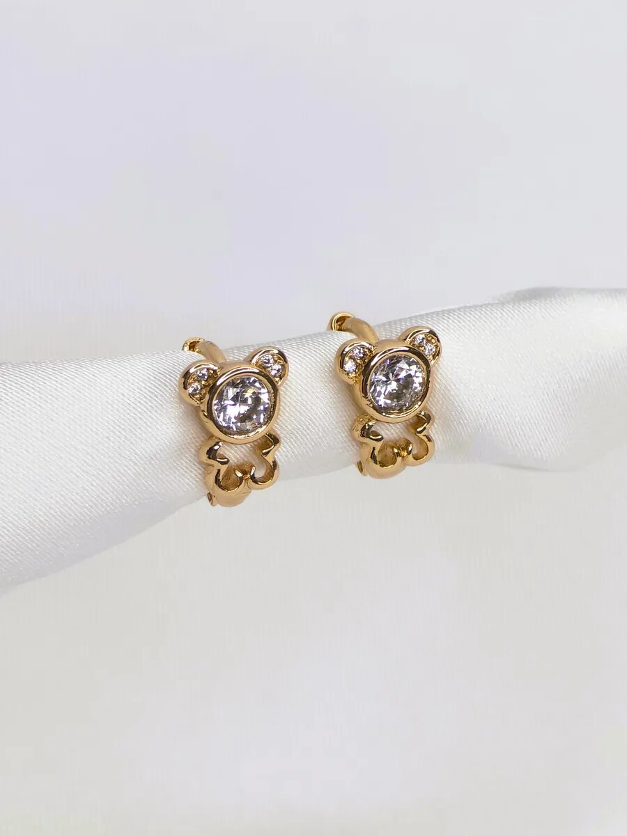 Серьги конго, искусственный камень