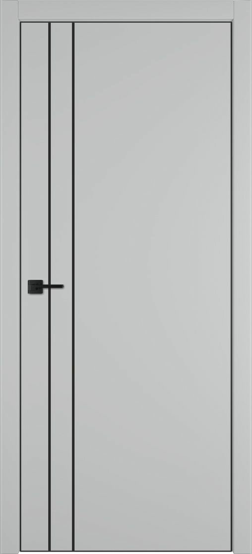 URBAN 2V EMALEX STEEL 4x4 BE 700*2000 (чёрный молдинг) (запил под замок) (дверное полотно)