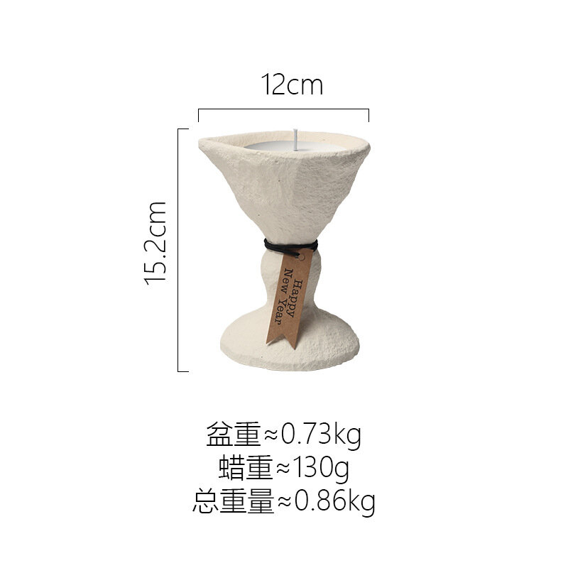 Скандинавский минималистичный керамический домашний ароматерапевтический подсвечник, DIY пустой подсвечник, держатель для свечей, украшение, контейнер для соевого воска, прямая трубка